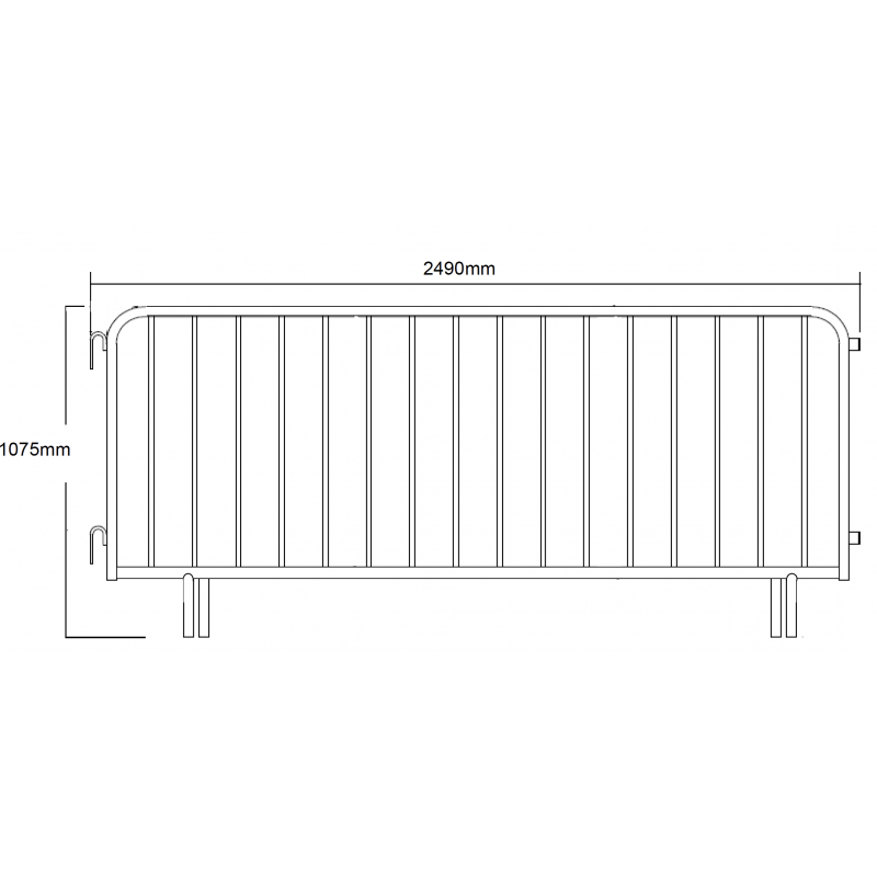 Crowd Control Barrier –Arch Foot